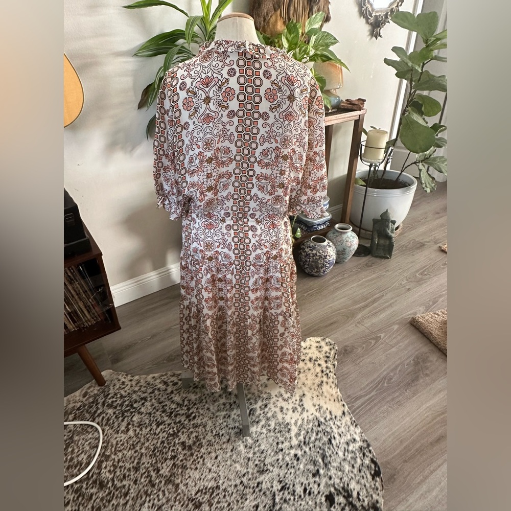 Tory Burch Silk Serena Dress Hicks Garden Printed Siz… - Gem